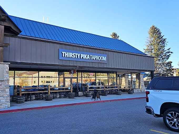 Because even bargain hunters need to refuel, and altitude makes everything taste better, including taproom fare.