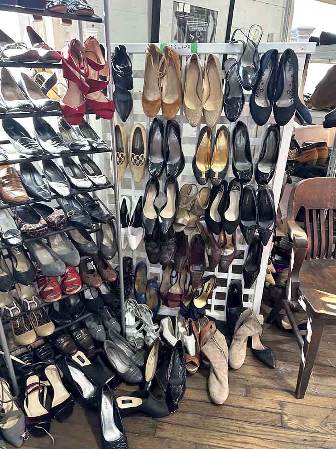 Shoe lovers, meet your happy place: rows of heels, flats, and boots organized better than most people's actual closets.