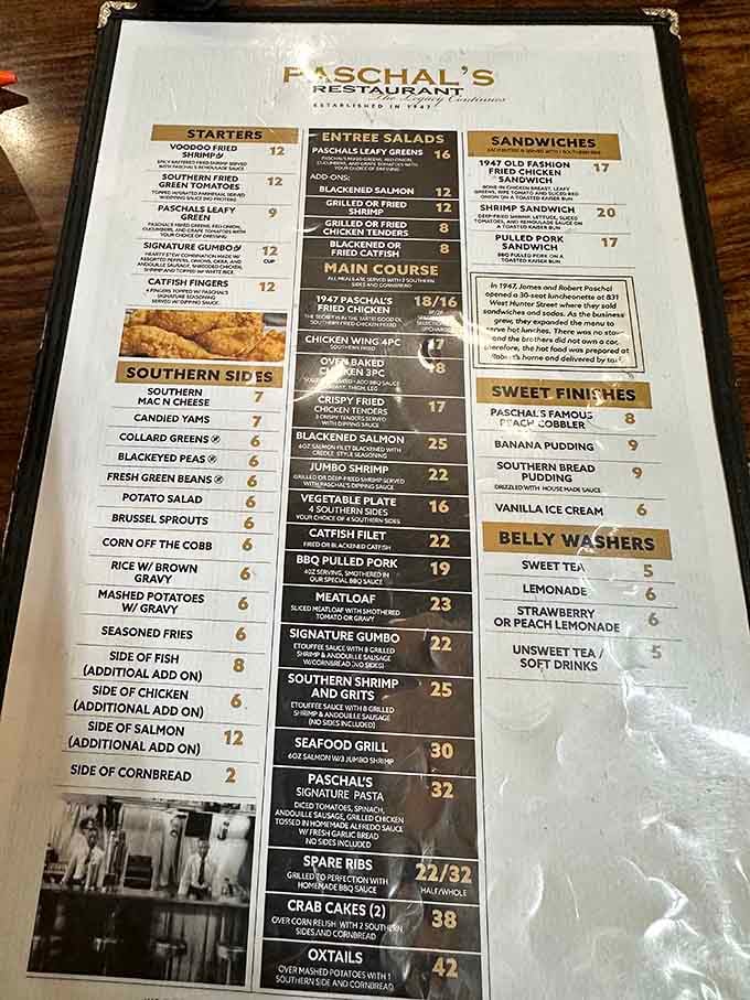 This menu reads like a greatest hits album of Southern cooking, and every track is a chart-topper.