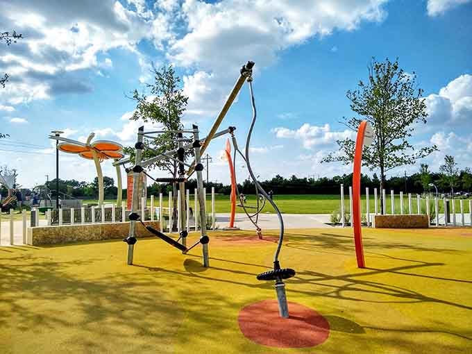 Rope climbing challenges that would make American Ninja Warrior contestants nod in approval, scaled perfectly for aspiring young athletes.