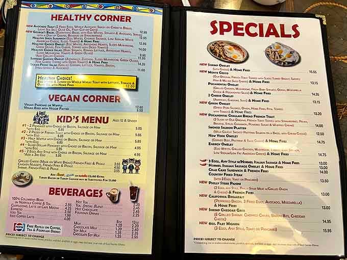 From healthy corners to vegan options, this menu proves you can have themed decor and still feed everyone at the table.