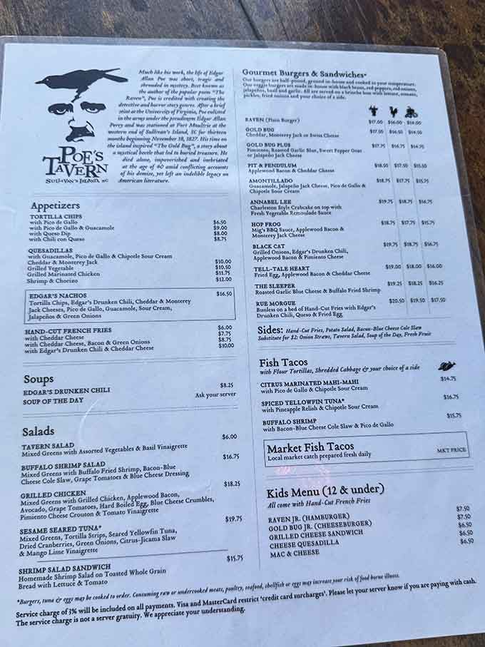 When burger names include "The Raven" and "The Tell-Tale Heart," you know you're in for something special.