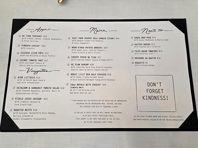 This menu reads like a love letter to Southern cuisine with creative twists that'll make you swoon.