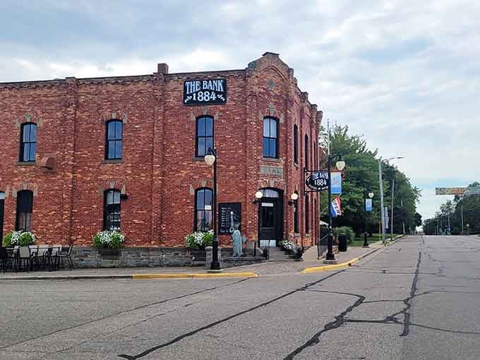 The Bank 1884 stands proud on Lake Street, proving that good bones and character never go out of style.
