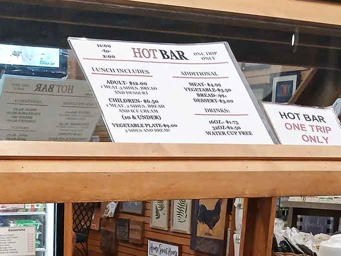 The hot bar menu promises comfort food that'll make you forget every diet you ever attempted.