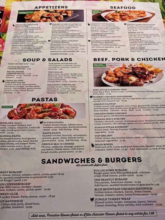 When the menu requires this much reading, you know you're in for decisions more complex than your Netflix queue.