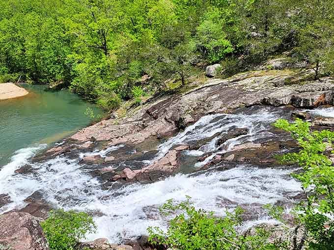 Spring transforms these ancient rocks into a rushing wonderland where geology meets pure refreshment.