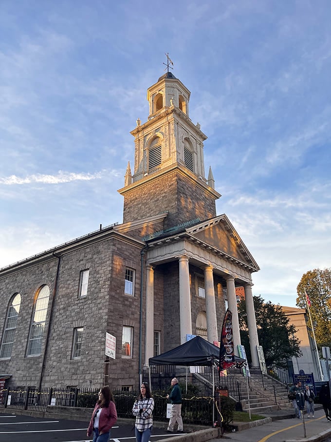 The Salem Witch Museum's imposing facade promises drama, history, and answers to questions you didn't know you had.