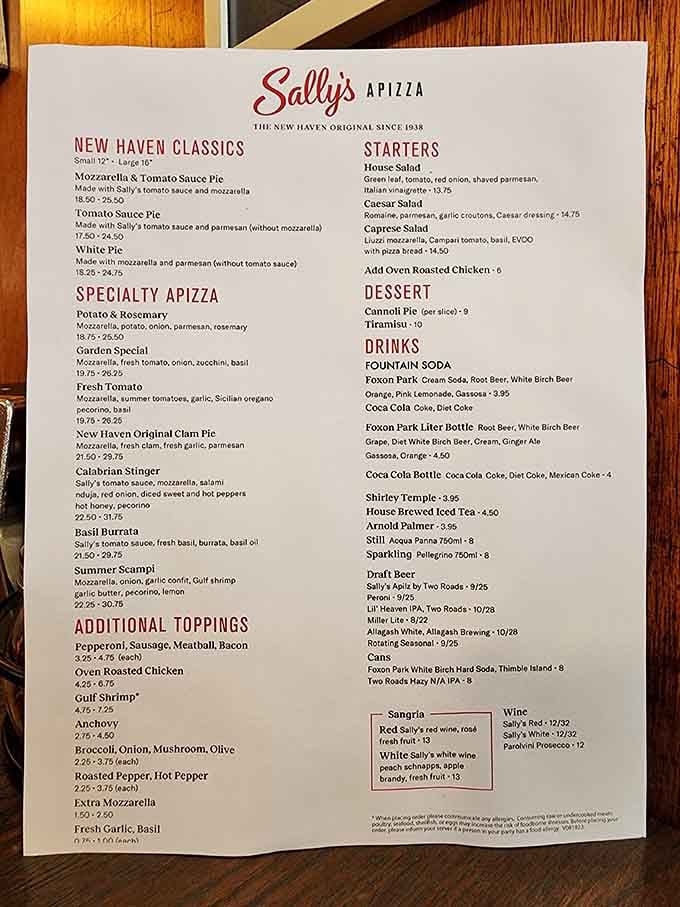 The menu reads like a love letter to simplicity, proving you don't need fifty options when you've perfected the classics.