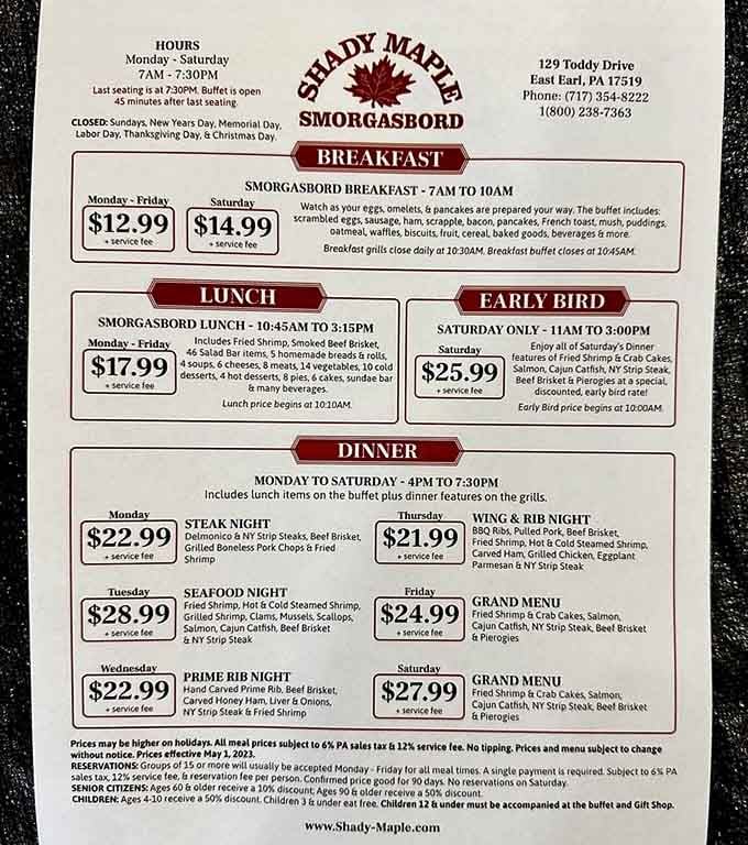 This menu reads like a choose-your-own-adventure book, except every choice leads to delicious satisfaction and elastic waistbands.