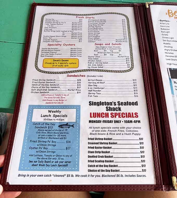 When the menu says "market price," you know you're getting the freshest catch of the day.