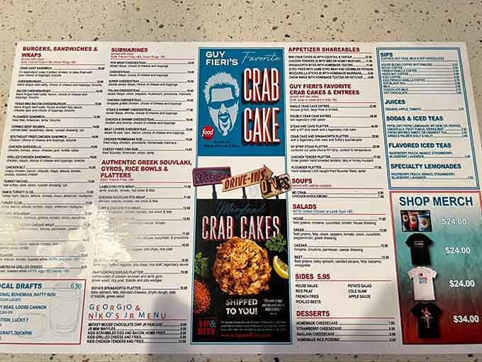 When your menu needs its own table of contents, you know you're in for some serious decision-making paralysis.