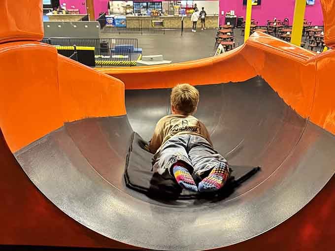 That moment when you realize you're about to become a human rocket, and you're surprisingly okay with it.