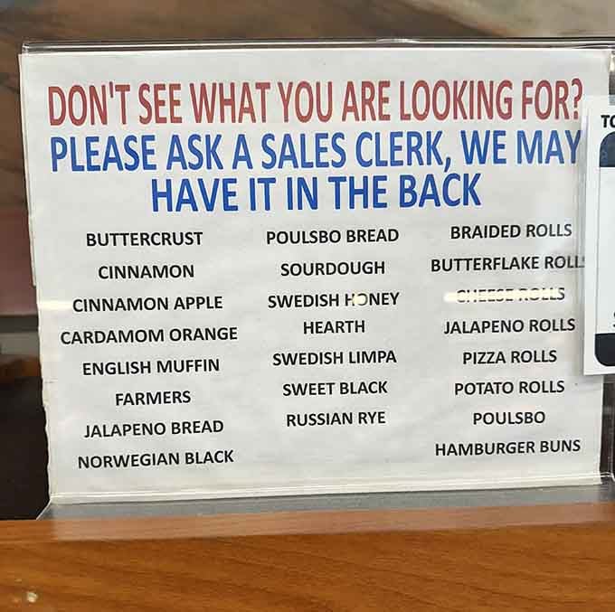 When a bakery needs a sign listing what might be hiding in back, you know they're serious players.