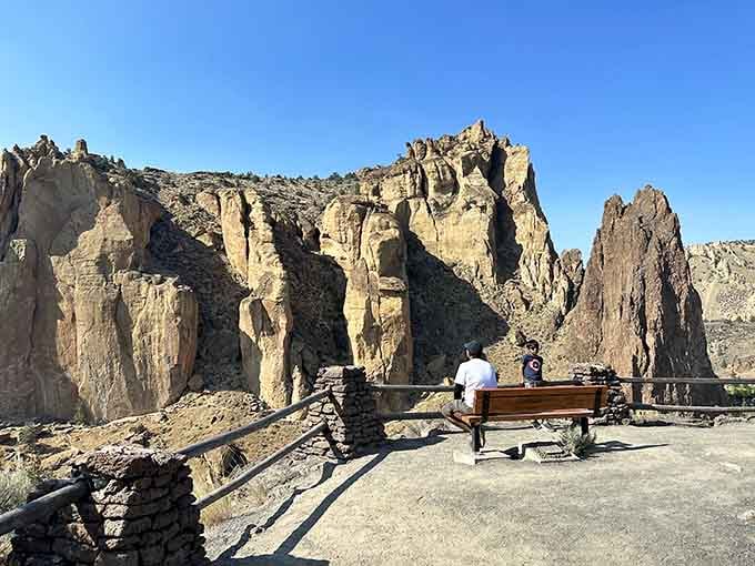 Ship Rock stands sentinel over the canyon, looking exactly like its nautical namesake sailing through a sea of sagebrush.