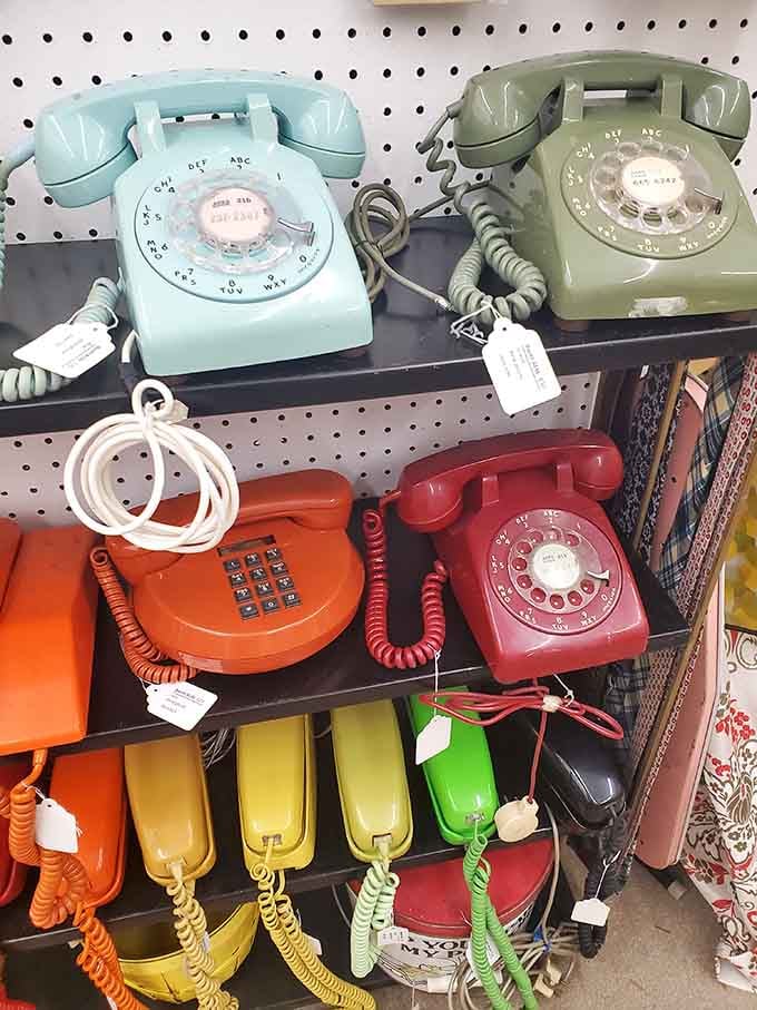 Remember when phones came in colors that matched your kitchen appliances? This rainbow collection does.