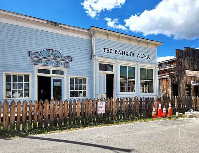 The Bank of Alma once held dreams of gold strikes; now it holds stories worth far more than currency.