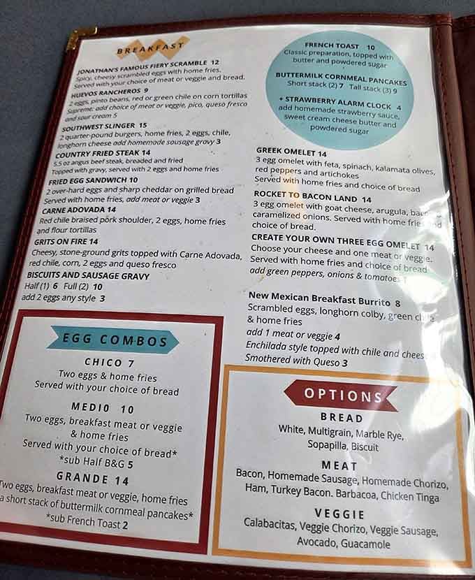 This menu reads like a love letter to breakfast, where every dish has a story worth tasting.