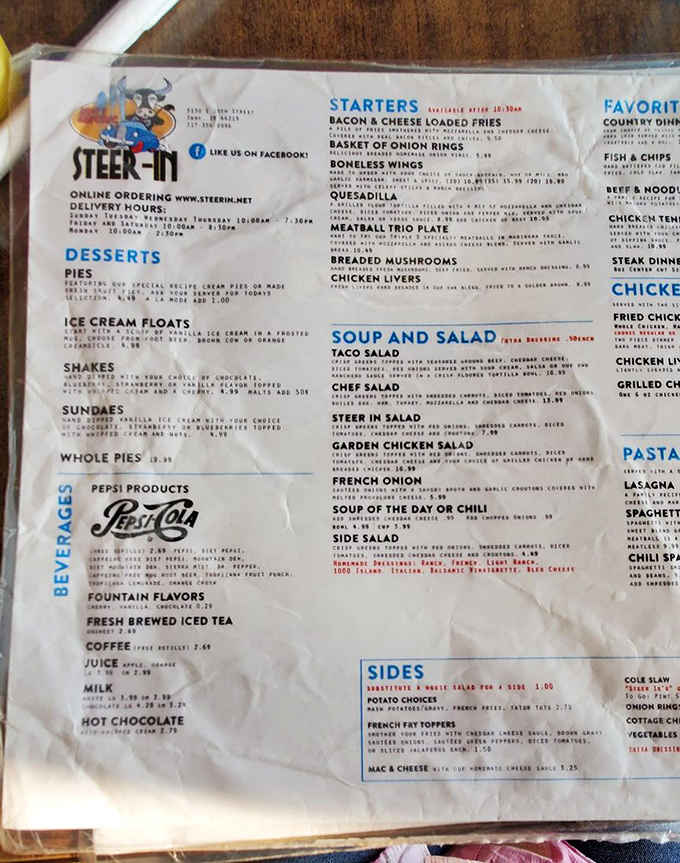This menu reads like a greatest hits album of American comfort food, and every track is a winner.