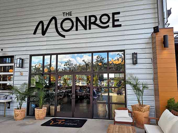 The Monroe brings contemporary cool to Tallahassee's dining scene. Those potted plants aren't just decoration&mdash;they're the bouncers keeping the bad vibes out.