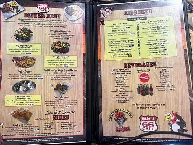 Menu names that would make your mother blush, but it's all just good old-fashioned American comfort food in disguise.