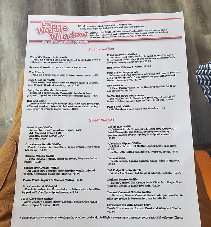 This menu reads like a choose-your-own-adventure book, except every ending involves you being deliriously happy.