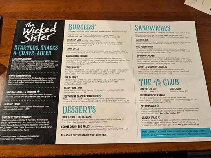 This menu reads like a greatest hits album of flavor combinations you never knew you needed.