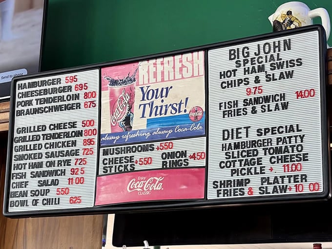 Letter board menus are making a comeback, except here they never left in the first place.