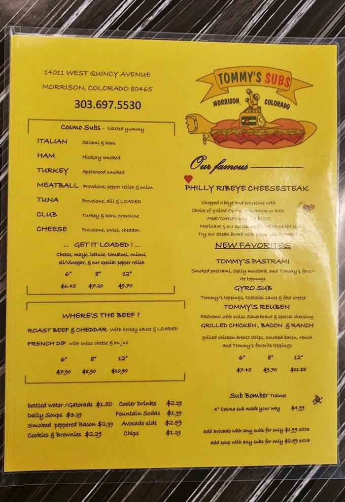 That cheerful yellow menu is your roadmap to sandwich paradise, featuring everything from classic Italians to creative new favorites.