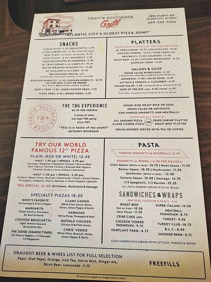 This menu reads like the greatest hits of Italian-American comfort food done right.