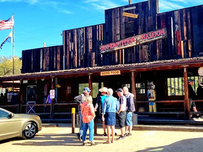 The Superstition Saloon's "Good Food" promise is as straightforward as Dragnet, and twice as satisfying after that winding drive.