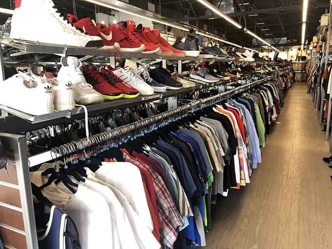 Aisles stretching into infinity, packed with name-brand treasures waiting for their next fashion-forward owner to discover.