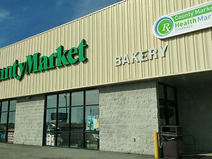 County Market and bakery combo where you can grab groceries and fresh-baked goods without navigating a parking lot the size of Rhode Island.