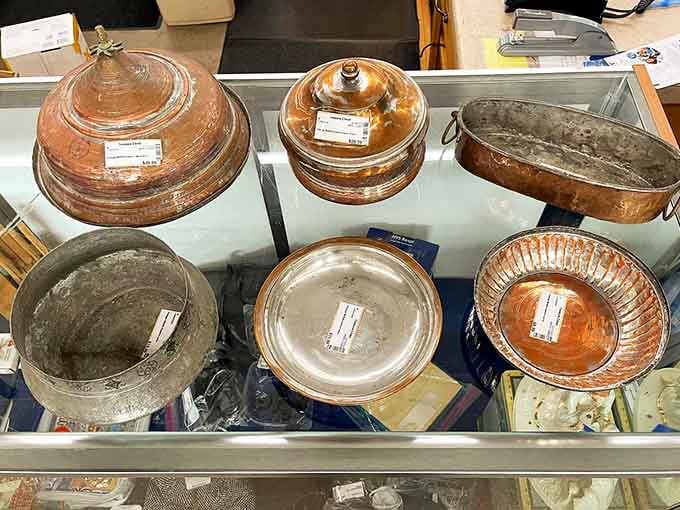 These copper and metal serving pieces have stories to tell&mdash;imagine the holiday meals and family gatherings they've witnessed.