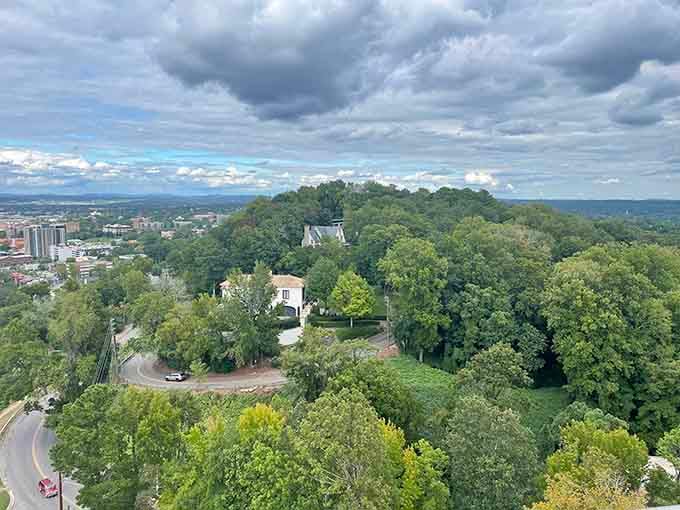 From up here, Birmingham spreads out like a beautiful quilt, reminding you why people call this the Magic City.