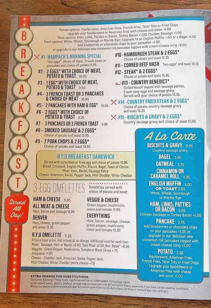 The breakfast menu reads like a greatest hits album, every item a classic that never goes out of style.