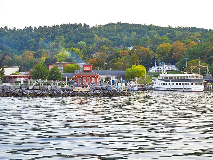That red pavilion on the water isn't a mirage, it's your new favorite sunset-watching spot.