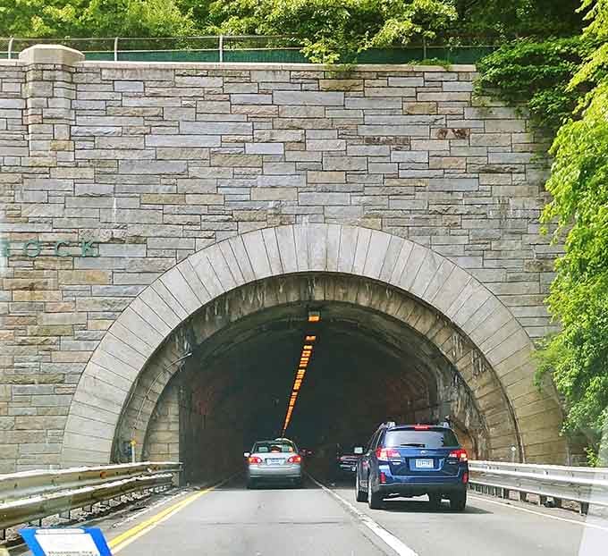 The Heroes Tunnel portal looks like something from a fantasy novel, except this one just leads to more Connecticut.