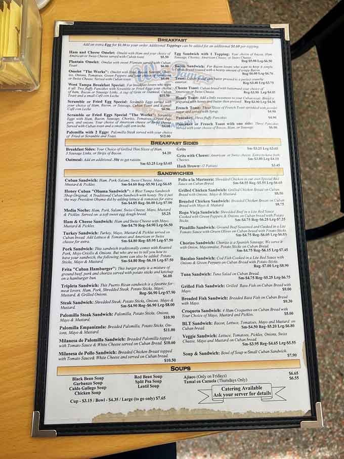 The menu reads like a love letter to Cuban cuisine, offering everything your hungry heart desires.