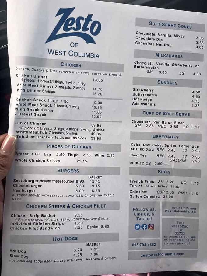 This menu has survived decades without adding truffle oil or quinoa, and that's exactly the point.