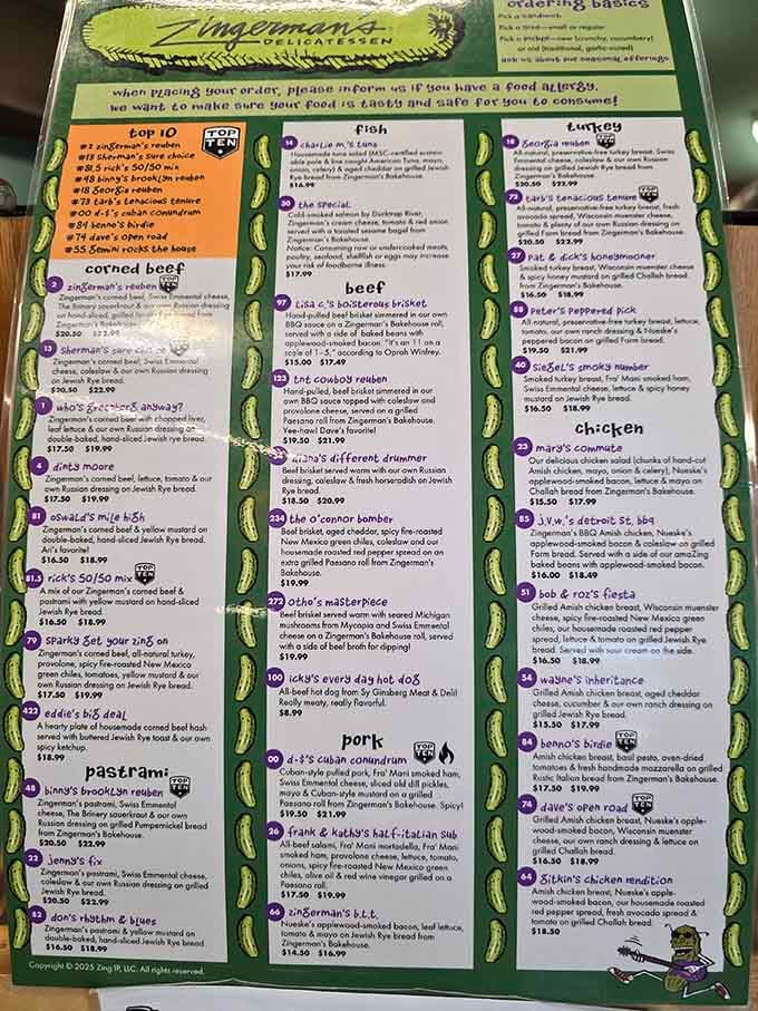 This menu reads like a greatest hits album, with every track guaranteed to be a chart-topper.