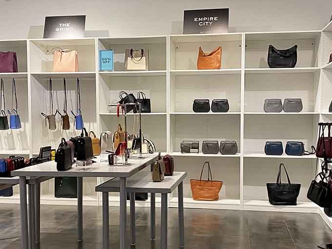 Handbag nirvana at its finest&mdash;where "The Grind" and "Empire City" collections tempt shoppers to upgrade from that worn-out tote.