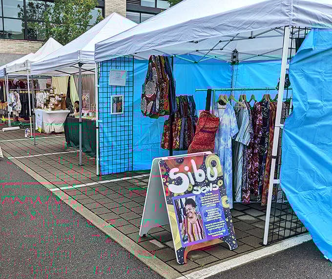 White tents line up like a village of possibility, each one housing unique collections that reflect the eclectic spirit of Portland.