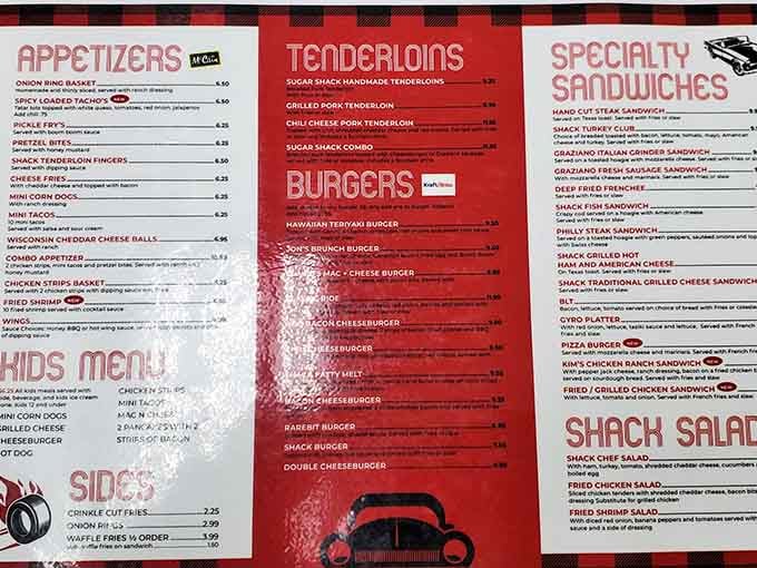 This menu isn't trying to impress food critics—it's aiming straight for your heart with honest comfort food at prices that feel like a clerical error.