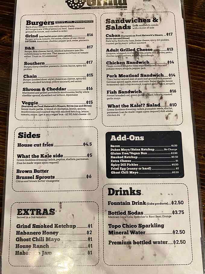 A menu that reads like a love letter to burgers, with supporting characters that steal scenes like talented character actors.