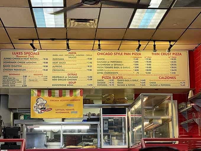 The menu board hangs like a manifesto of affordable deliciousness, offering everything from signature Italian beef to Chicago-style hot dogs without a hint of foodie pretension.