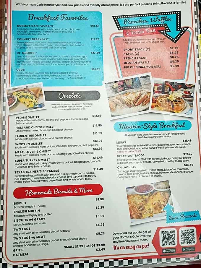 This menu isn't asking for your Instagram attention &ndash; it's demanding your stomach's immediate consideration.