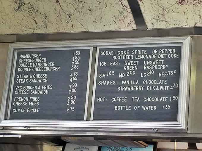 The menu board tells you everything you need to know: simplicity is the secret ingredient to legendary status.