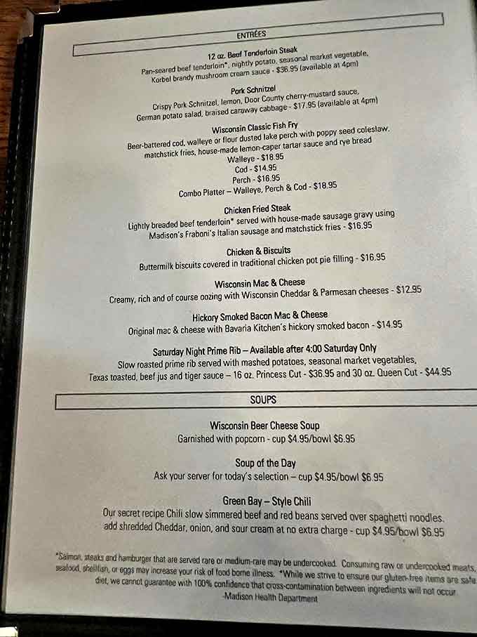 This isn't just a menu&mdash;it's a love letter to Wisconsin cuisine, where every dish tells a story of local tradition.