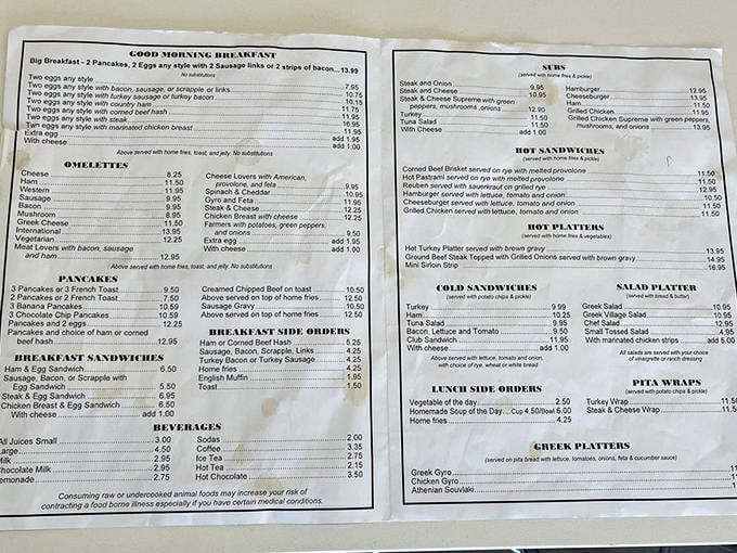 A menu that doesn't need fancy fonts or pretentious descriptions&mdash;just honest food that speaks the universal language of "yum."